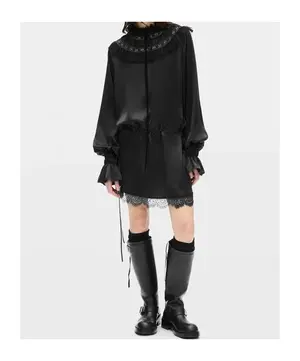 ANN DEMEULEMEESTER Armida Ruffle Collar Mini Dress