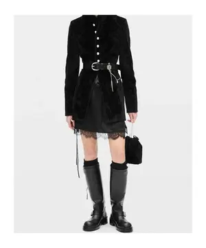 ANN DEMEULEMEESTER Armida Ruffle Collar Mini Dress