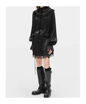 ANN DEMEULEMEESTER Armida Ruffle Collar Mini Dress
