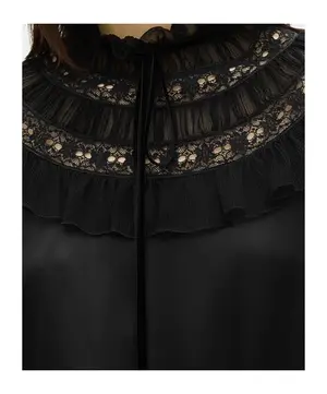 ANN DEMEULEMEESTER Armida Ruffle Collar Mini Dress