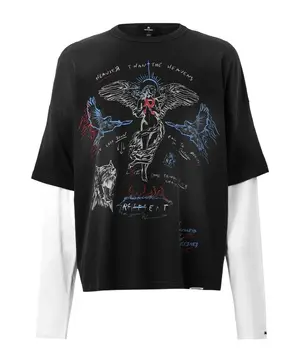 REPRESENT Angel Graffiti Fake Two-piece Long Sleeve Tee