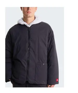 The North Face Dark Purple Shiny Crew Neck Quilted Jacket