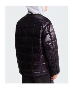 The North Face Dark Purple Shiny Crew Neck Quilted Jacket