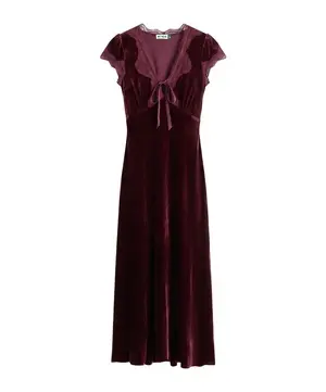 Rixo Classic Tea-length Dress - Brown