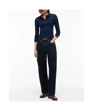 Tommy Hilfiger Rib Long-sleeve Polo Shirt