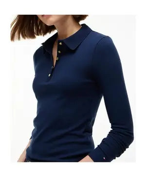 Tommy Hilfiger Rib Long-sleeve Polo Shirt