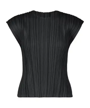 Issey Miyake Round Neck Tops