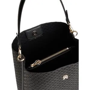 Tommy Hilfiger Icon Satchel Mono Faux Leather Shoulder Bag