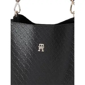 Tommy Hilfiger Icon Satchel Mono Faux Leather Shoulder Bag
