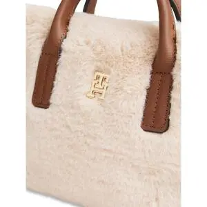 Tommy Hilfiger Shearling Mini Tote Bag - Nude