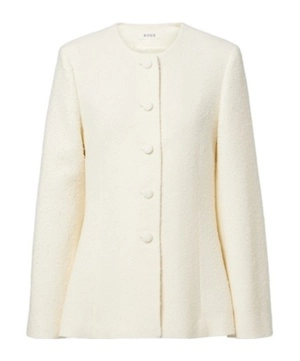 RÓHE Wool Bouclé Jacket - White