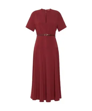 Max Mara Long Cady Dress - Ruby Colour