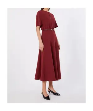 Max Mara Long Cady Dress - Ruby Colour
