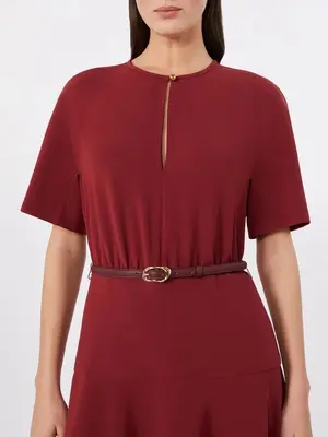 Max Mara Long Cady Dress - Ruby Colour
