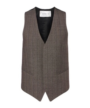 Victoria Beckham Pinstripe Vest - Black