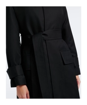 Victoria Beckham Minimal Long Twill Trench Coat