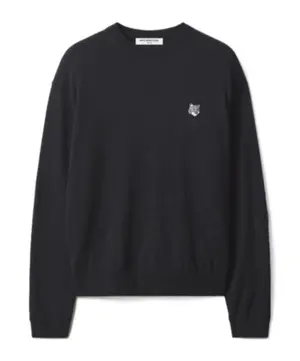 Maison Kitsuné Fox Head Merino Sweater - Black