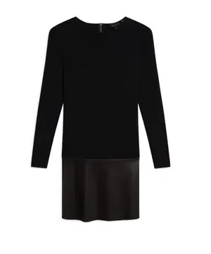 Victoria Beckham Long Sleeve Spliced Dress
