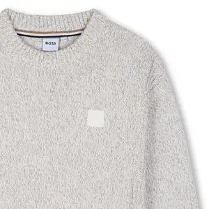 Hugo Boss Square Patch Crew Neck Knit Sweater