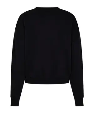 Guess Round-neck Short-length Dropped-shoulder Sweatshirt