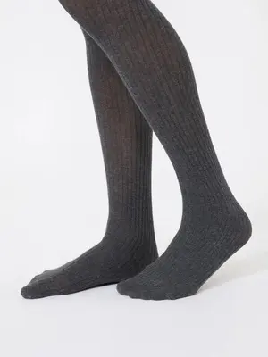 Max Mara Ribbed Cotton Tights