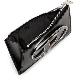 DIESEL® Smooth Leather Zip Card Holder