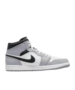 Nike Color-block Leather High-top Sneaker Gray