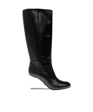 MAISON MARGIELA 80mm Leather Knee-high Boots - Black