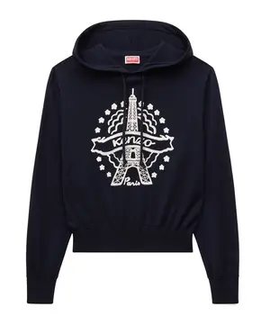 Kenzo Eiffel Tower Design' Hoodie In Wool