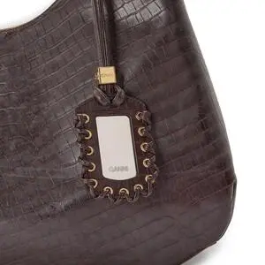 GANNI Leather Hobo Bag