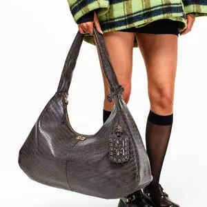 GANNI Leather Hobo Bag