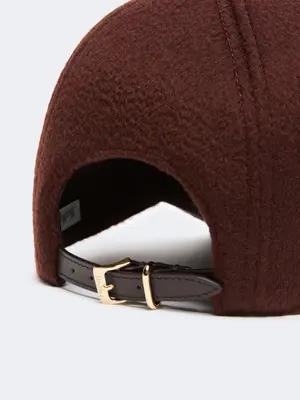 Max Mara Cashmere Double Drap Baseball Cap