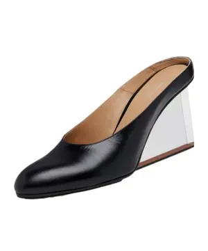 MAISON MARGIELA Plexi Wedge Mules - Black