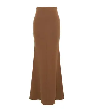Max Mara Wool And Cashmere Yarn Skirt - Camel