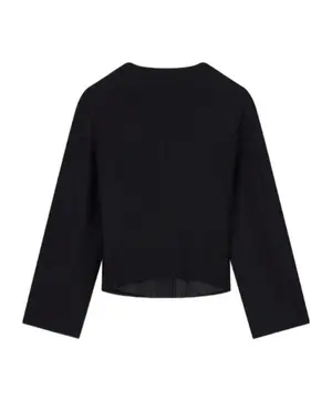 Emporio Armani Blazer In Wool Blend With Metallic Studs And Rounded Collar