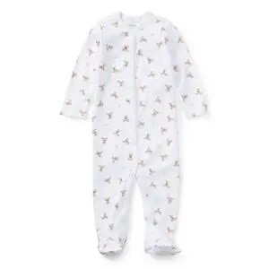 Polo Ralph Lauren All-over Print Footed Sleepsuit