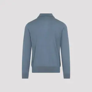 Brioni Long-sleeve Polo Knitted Sweater