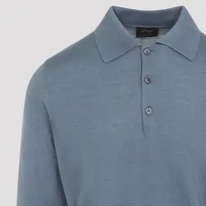Brioni Long-sleeve Polo Knitted Sweater