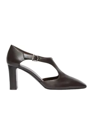 Max Mara Nappa Leather Cut-out Brogues - Dark Brown