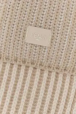 Fendi Sand Wool Blend Scarf