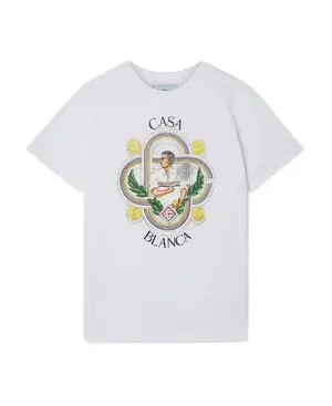 Casablanca Illustration-printed Crewneck T-shirt - White