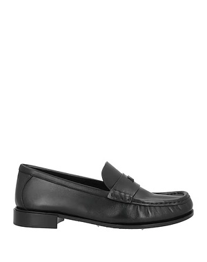 Max Mara Genuine Leather Loafers - Black