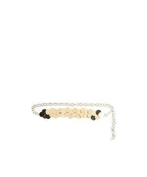 Max & Co. Gold Wide Belt - Nude
