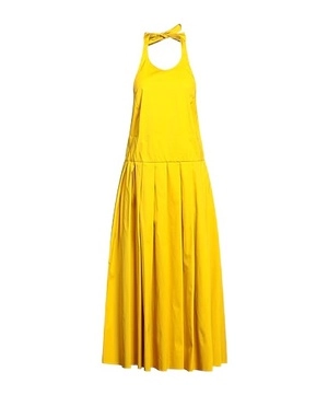 Max Mara Sleeveless Pleated Dress - Yellow