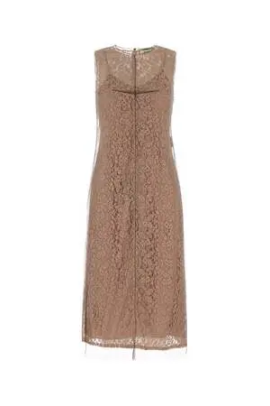 Fendi Biscuit Lace Dress - Brown