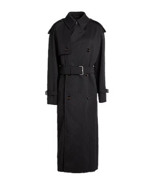 Burberry Long-sleeve Double-breasted Trench Coat