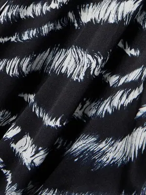 Attico Zebra-print Satin Shirt Dress