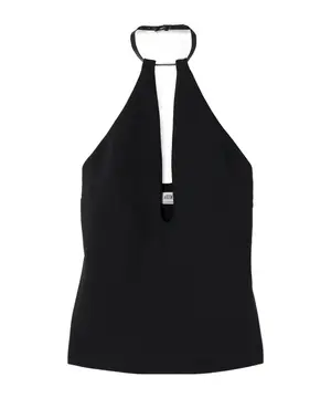 Attico Buckled Cady Halterneck Top