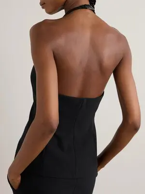 Attico Buckled Cady Halterneck Top