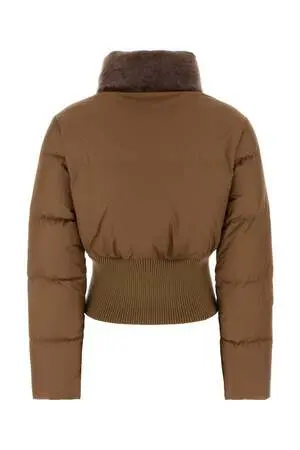 Fendi Camel Polyester Down Jacket - Brown